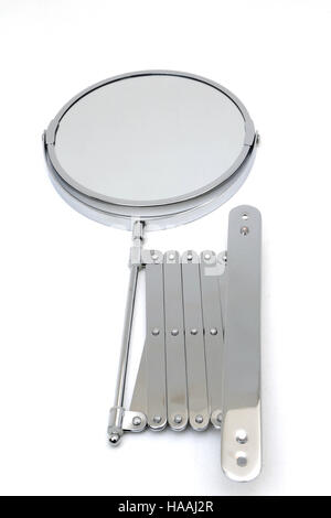 Chrome Extending Wall Mounted Shaving Mirror Stock Photo - Alamy