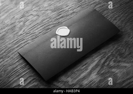envelope with stamp on the wooden table Stock Photo - Alamy
