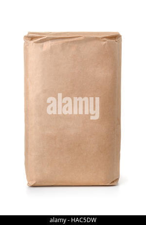 Blank craft paper closed packet lying on white background Stock Photo ...