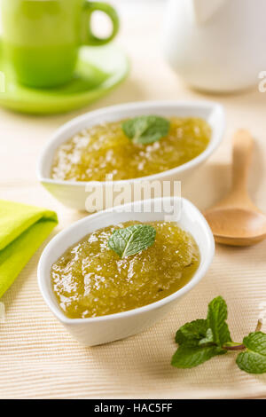 A delicious healthy breakfast with homemade cucumber jam and its ...