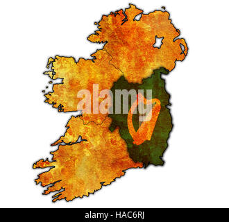 leinster with borders and flags of provinces on map of ireland Stock ...