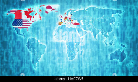 Nato on world map Stock Photo - Alamy