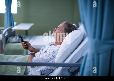TV remote control on hospital bed Stock Photo - Alamy
