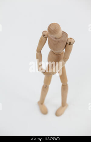 wooden puppet knee injury, pain concept Stock Photo - Alamy