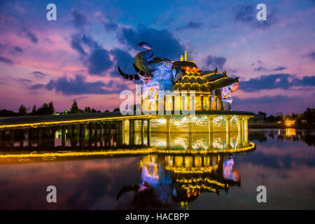 Thep Wittayakom Shrine Wat Ban Rai, the Elephant Temple, in Dan Khun ...