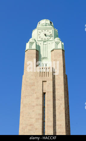 Clock tower of Helsinki central railway station. Finland Stock Photo ...