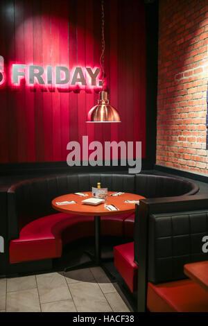 Interior of TGI Fridays restaurant and bar at Pavillion shopping mall ...