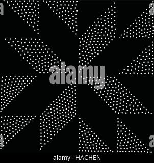 Abstract geometric dot tiled pattern. Spot ornament. Linear zig zag ...