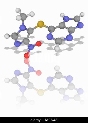 Azathioprine immunosuppressive drug, chemical structure. Used to Stock ...