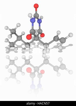 Butalbital barbiturate drug molecule Stock Photo - Alamy