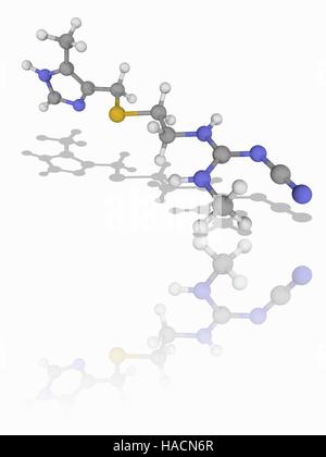 Cimetidine drug molecule Stock Photo - Alamy