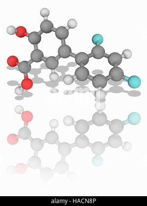 Diflunisal drug molecule Stock Photo: 47683778 - Alamy