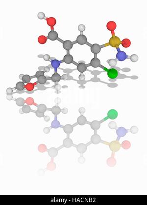 Furosemide diuretic drug molecule Stock Photo - Alamy