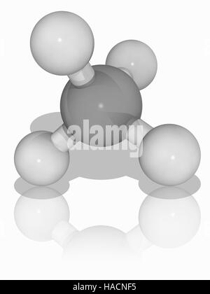 Molecular model of methane Stock Photo - Alamy