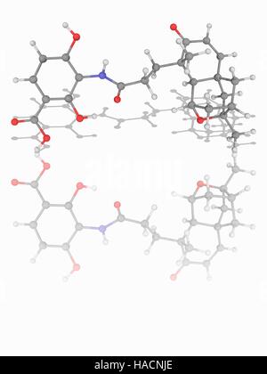 Platensimycin. Molecular model of the antibiotic drug platensimycin ...