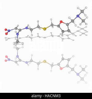 Chemical structure of ranitidine, a peptic ulcer disease drug and for ...