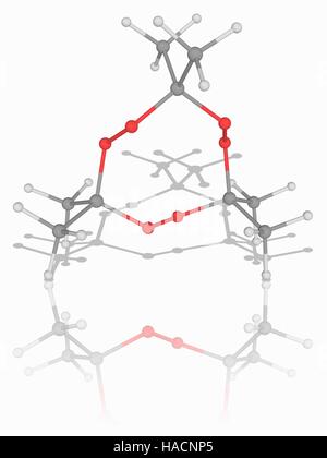 Triacetone triperoxide. Molecular model of the trimer form of the ...