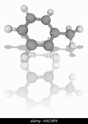 Toluene chemical solvent molecule Stock Photo - Alamy