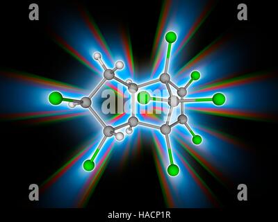 Chlordane. Molecular model of the banned organochlorine insecticide ...