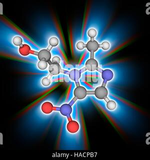 Metronidazole antibiotic drug (nitroimidazole class), chemical Stock ...
