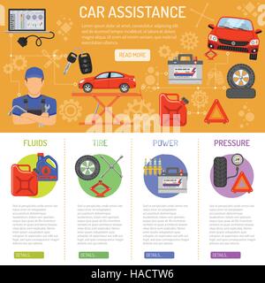 Car service infographics, auto repair spare parts, diagnostics and ...