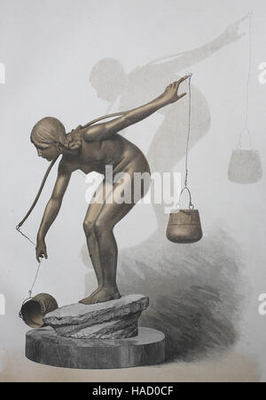 Statue of water creator, illustration published in 1880 Stock Photo - Alamy
