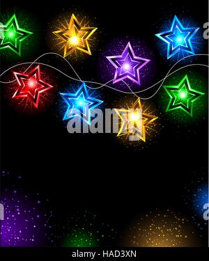 Abstract background with colored stars Stock Vector Image & Art - Alamy