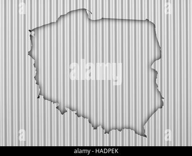 Map of Poland on corrugated iron Stock Photo - Alamy