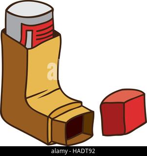 Inhalation isolated cartoon vector illustration. Family health ...