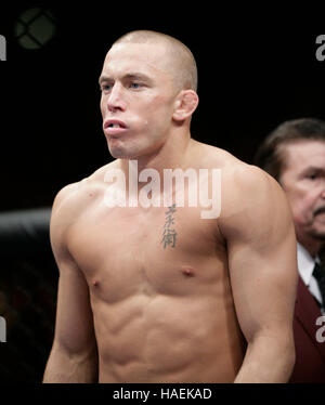 Georges St. Pierre before his fight at UFC 94 at the MGM Grand Arena ...