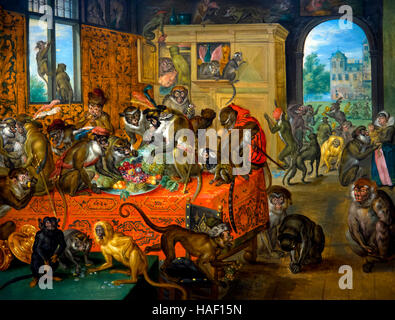 Monkeys feasting Jan Brueghel the Elder Stock Photo - Alamy