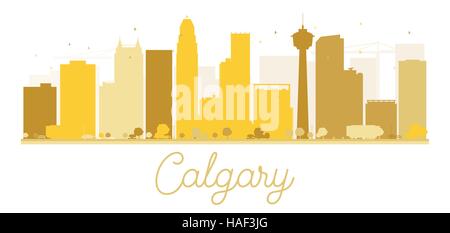 Calgary City skyline golden silhouette. Vector illustration. Business ...