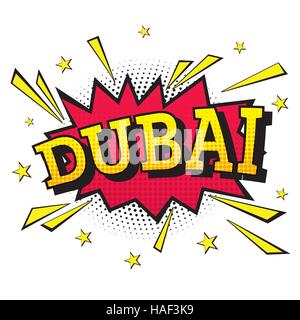 Dubai Comic Text in Pop Art Style. Vector Illustration Stock Vector ...