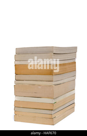Stack of old paperback books isolated with copyspace Stock Photo - Alamy