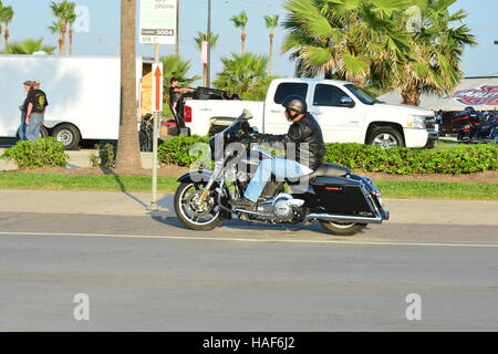 Harley Davidson Motorcycles at Galveston in Texas Stock Photo - Alamy