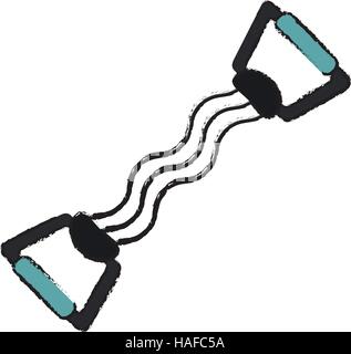 Resistance band workout isolated cartoon vector illustrations Stock ...