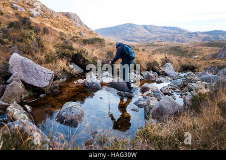 Walking in Bluestack Mountains, County Donegal, Ireland Stock Photo - Alamy