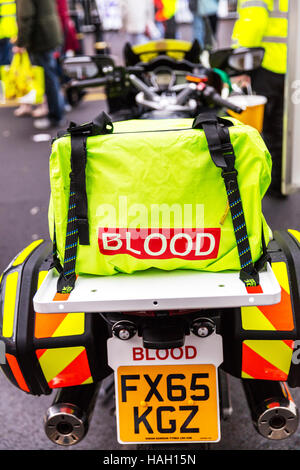 Blood courier, bike, hospital delivery, units, blood, being delivered ...