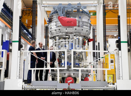 The Rolls Royce XWB engine assembly line at the Rolls-Royce's aero ...