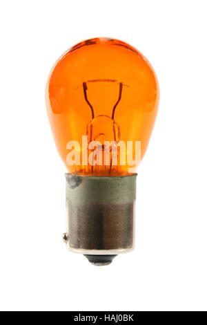 Orange Turn Signal Light Bulb on white background Stock Photo - Alamy