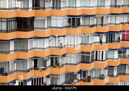 Urban building exterior with windows and balcony Stock Photo - Alamy