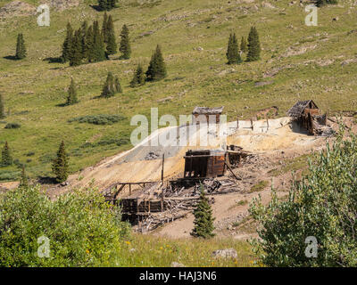 Animas Forks Ghost town and Columbus gold mine in Alpine Loop, Colorado ...