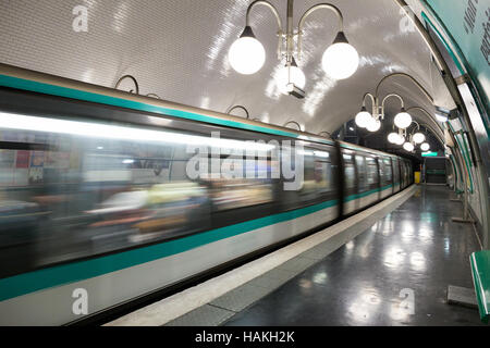 Interior of Metro train, Paris, France Stock Photo - Alamy
