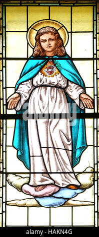 Stained Glass Window In Immaculate Conception Church In Old Town; San ...