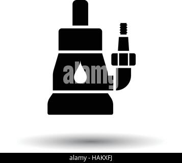 Submersible water pump icon. White background with shadow design ...