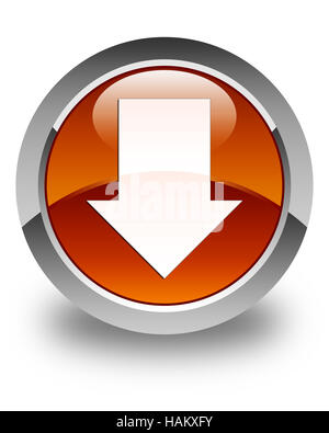 Download arrow icon isolated on glossy green round button abstract ...