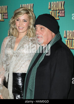 Alexis Roderick and Billy Joel attend a press conference in celebration ...