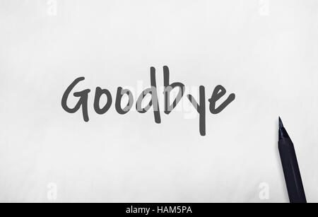 Goodbye Farewell Phrase Saying Leave Later Concept Stock Photo - Alamy