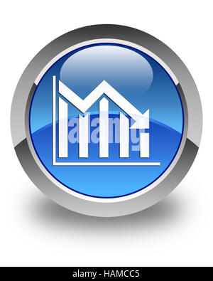 decrease Arrow symbol, blue icon business concept. Vector illustration ...