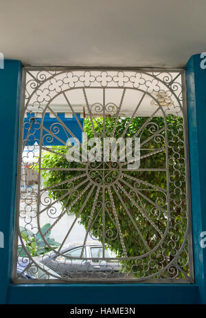 Iron gate and fence, Acapulco, Mexico Stock Photo - Alamy